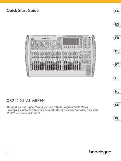 Manual Berhinger X32 Quickstartguide Qsg Pdf Componentes Eléctricos Electricidad