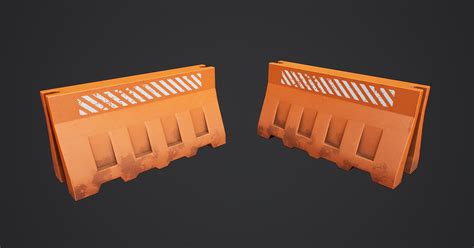 Stylized Traffic Barricade 3d Exterior Unity Asset Store