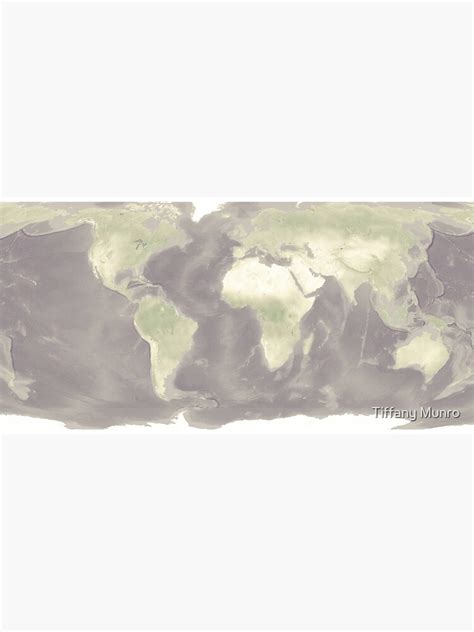 Map Of The Earth Realistic Satelite Map Without Borders Art Print For