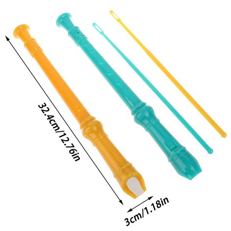 플라스틱 녹음기 긴 플루트 목관 악기 다채로운 어린이 선물 클라리넷 초보자 플루트 목관 악기 8 홀 1 개 악기