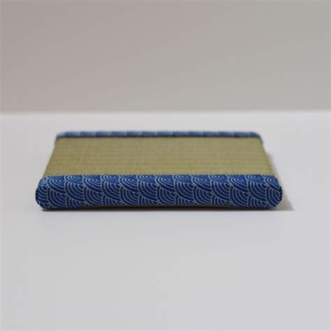 Mini Tatami Mat Handmade Japanese Decor With Seigaiha Wave Border Etsy