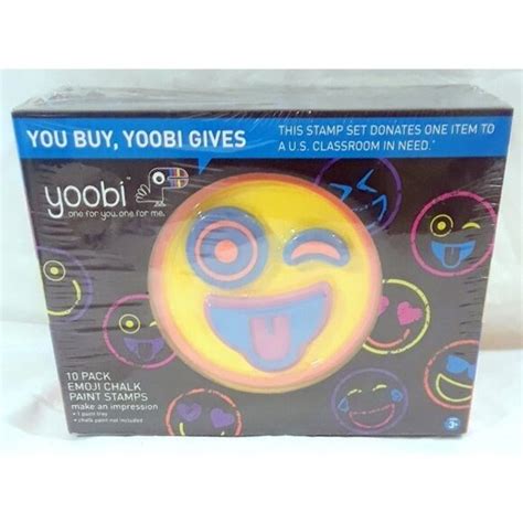 Yoobi Office Yoobi Stamp Foam Set Emojis And Tray Foam Stamps