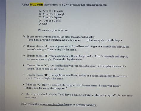 Solved Using Do While Loop To Develop A C Program That