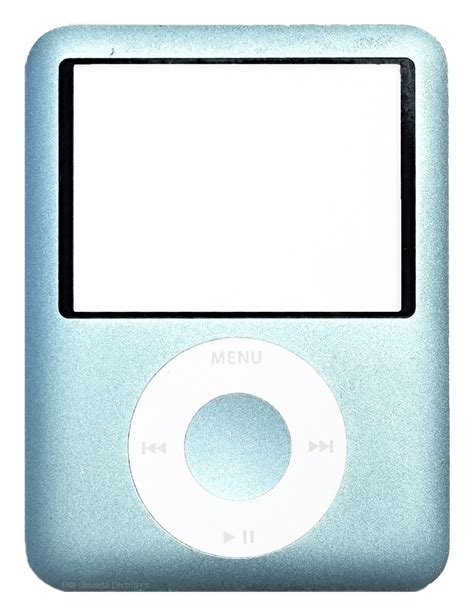 Original Light Blue Faceplate And Click Wheel For Apple Ipod Nano 3rd Ge