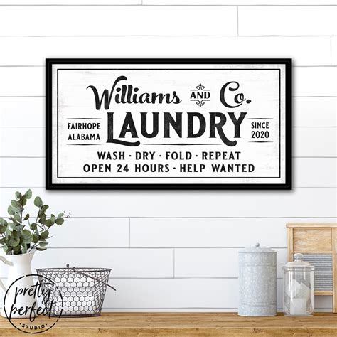 Personalized Laundry Room Sign Etsy