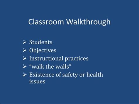Classroom Walkthrough Pptx