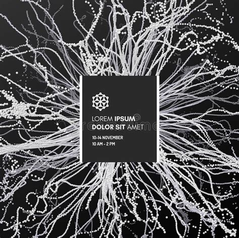 abstract science or technology background array with dynamic particles