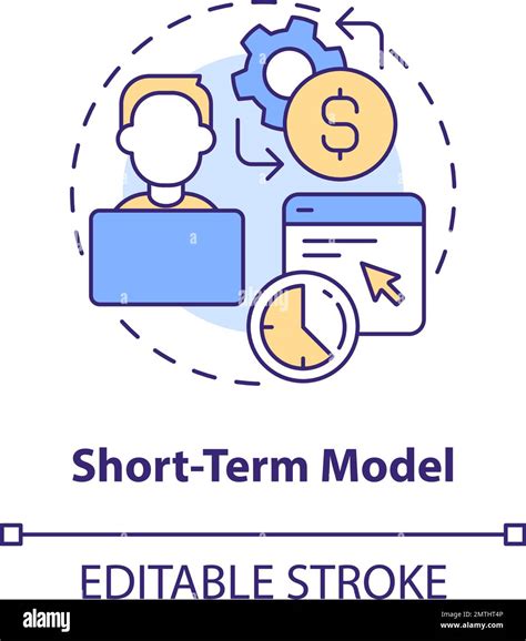 short term model concept icon stock vector image and art alamy