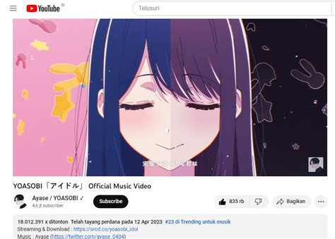 Lagu Opening Oshi No Ko Trending Di Spotify Dan Youtube Titip Jepang