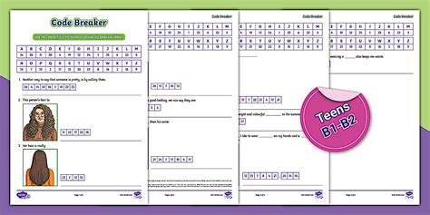 Code Cracker Worksheet Adjectives To Describe Appearance