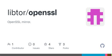 GitHub Libtor Openssl OpenSSL Mirror