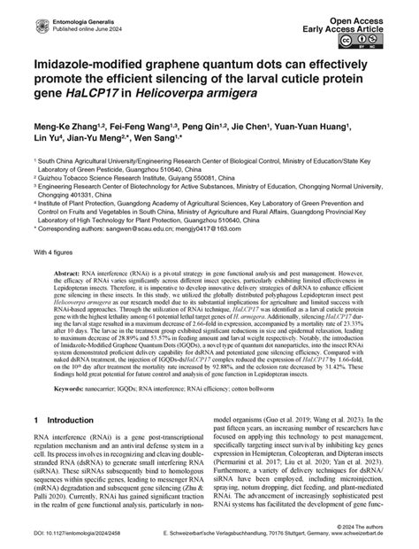 Imidazole Modified Graphene Quantum Dots Can Effectively Promote The Efficient Silencing Of The