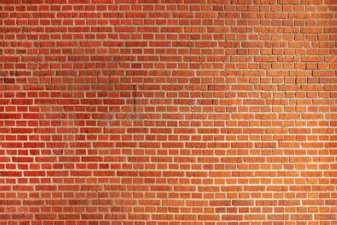 Large Orange Exterior Brick Wall Pattern As Urban Background Stock