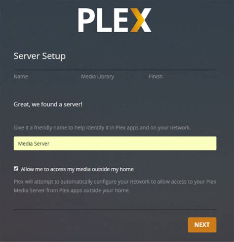 Basic Setup Wizard Plex Support