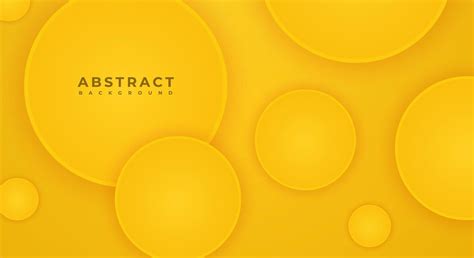Abstract 3d Background Circle Yellow Papercut Layer With Copy Space For Text Or Message 14394734