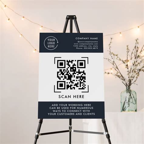 Qr Code Scan Business Logo Professional Foam Board Zazzle Coding