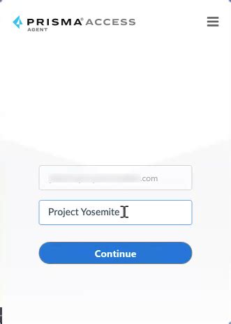 Log In To The Dynamic Privilege Access Enabled Prisma Access Agent