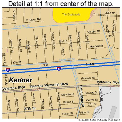Kenner Louisiana Map Streets Neighborhoods And Airport Area