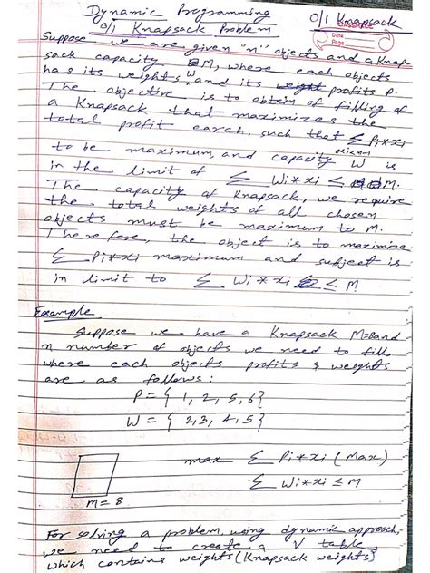 0 1 Knapsack Problem Using Dynamic Programming Pdf