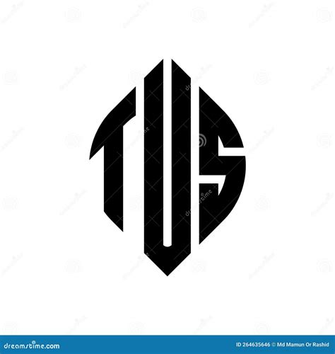 Tus Circle Letter Logo Design With Circle And Ellipse Shape Tus Ellipse Letters With