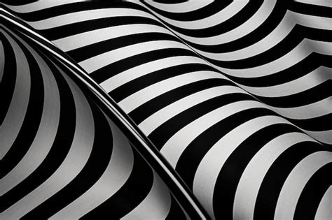 Premium Photo Minimalist Black And White Twisted Line Pattern