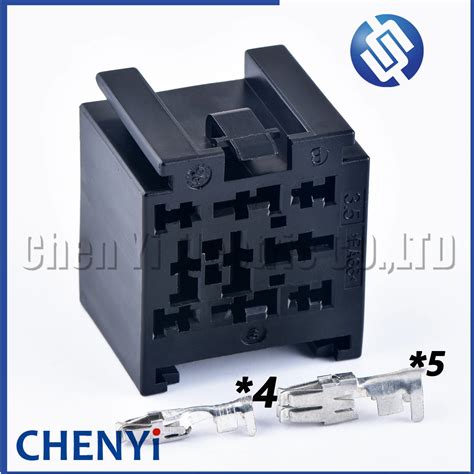 9 Pin 5b 4s Hybrid Wire Automobile Connector Fuse Box Relay Socket Retrofit And Install Relay 