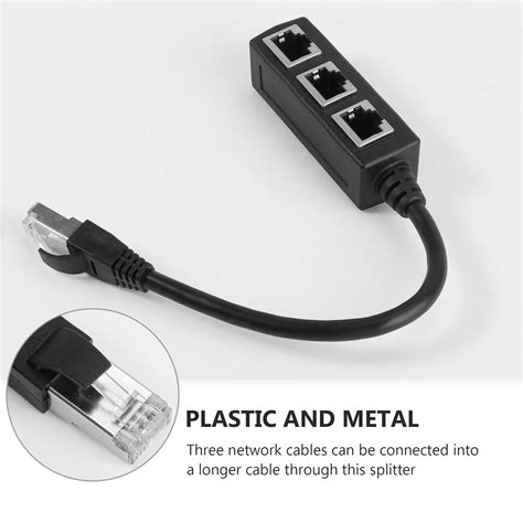 Tendycoco Ethernet Cable Adapter Splitter 1 Male To 3 Female Port Lan