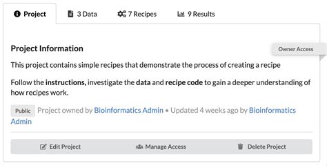 Projects — Bioinformatics Recipes Documentation