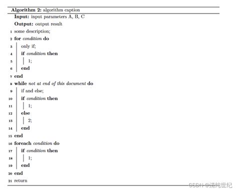 利用overleaf使用latex插入算法伪代码 overleaf伪代码 csdn博客