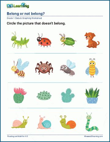 Belong Not Belong Worksheets K5 Learning Worksheets Library