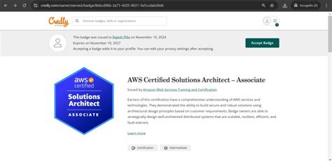 rajesh pilla on linkedin aws certification solutionarchitect
