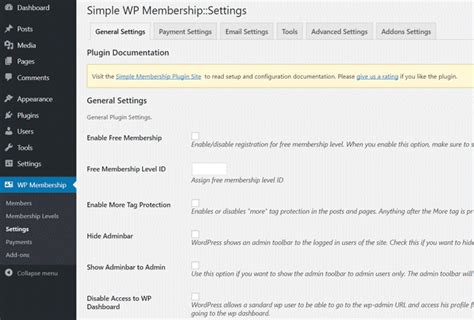 Simple Membership Plugin Basic Setup And Configuration Membership Plugin
