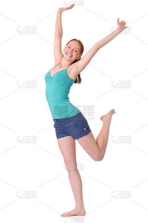 体操 垂直画幅 青少年 美人 白人 青年人 白色 运动 彩色图片素材 花瓣网