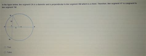 solved in the figure below line segment oa is a diameter and is