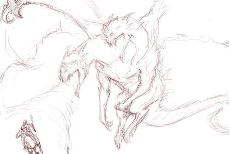 2 Headed Dragon Drawing