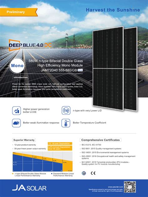 Data Sheet Ja Solar Panel Pdf