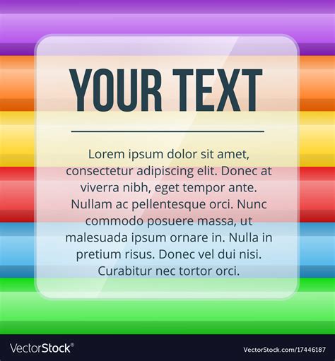 Text Block Over Multicolored Background Template Vector Image