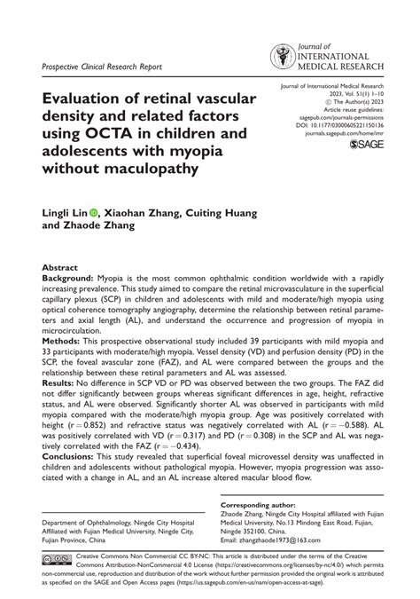 Pdf Evaluation Of Retinal Vascular Density And Related Factors Using