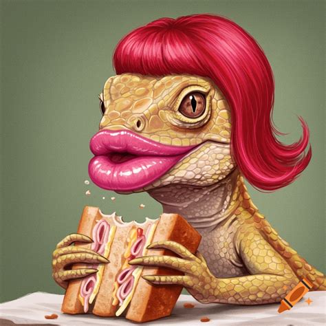 Cartoon Flapping Lizard Tongue