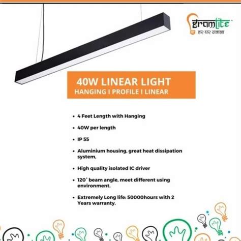 Ceramic Incandascent 57 X 57 Mm Linear Lighting Profile Lighting Lighting Color Cool White