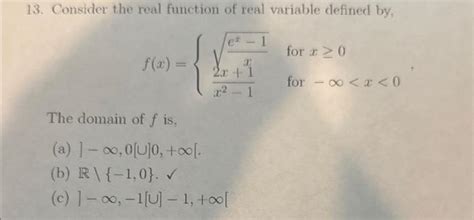 Solved 13 Consider The Real Function Of Real Variable