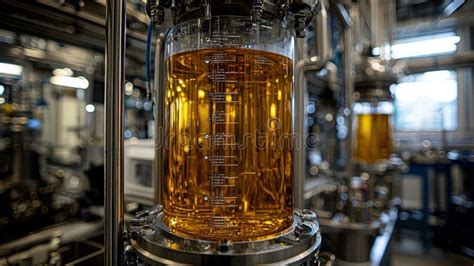 Industrial Bioreactor Liquid Fermentation Process In Biotech Stock Illustration Illustration