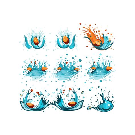 Premium Vector Simple Water Splash Illustration Design Elements