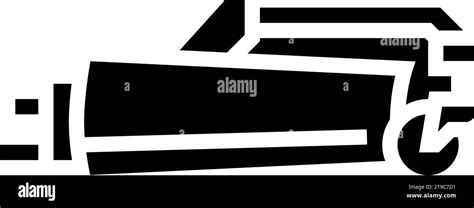 Grading Blade Construction Vehicle Glyph Icon Vector Illustration Stock Vector Image And Art Alamy