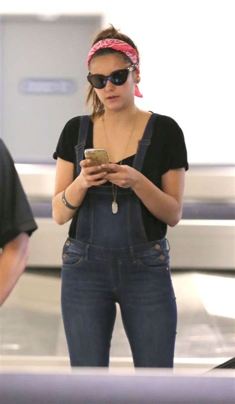 Nina Dobrev Street Style At Lax Airport In Los Angeles March 2015