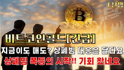 🌕 비트코인골드 긴급속보 상장폐지 상폐빔 이때 끝납니다 새벽 조심 일론머스크 그런거 없어요 5분전 트위터 발표 T선생 Youtube
