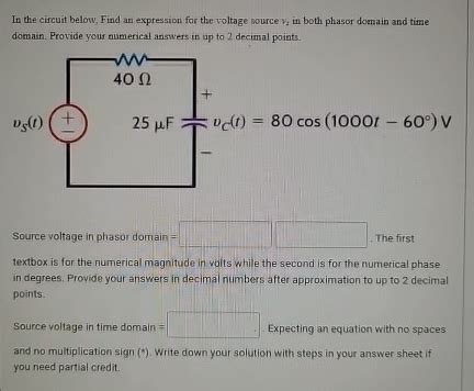 Solved In The Circuit Below Find An Expression For The Chegg