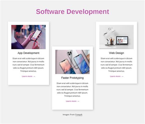 Software Development Engineering One Page Template By Nicepage