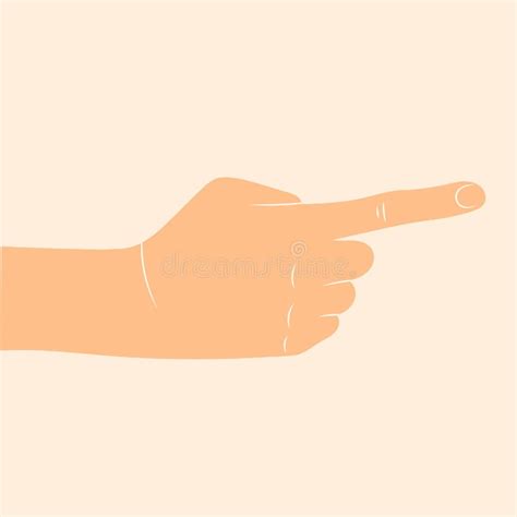 Hand With Index Finger Flat Design Isolated Stock Vector Illustration Of Left Finger 245883709