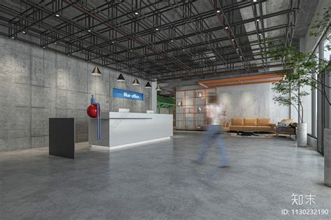 工业风前台3d模型下载【id1130232190】知末3d模型网